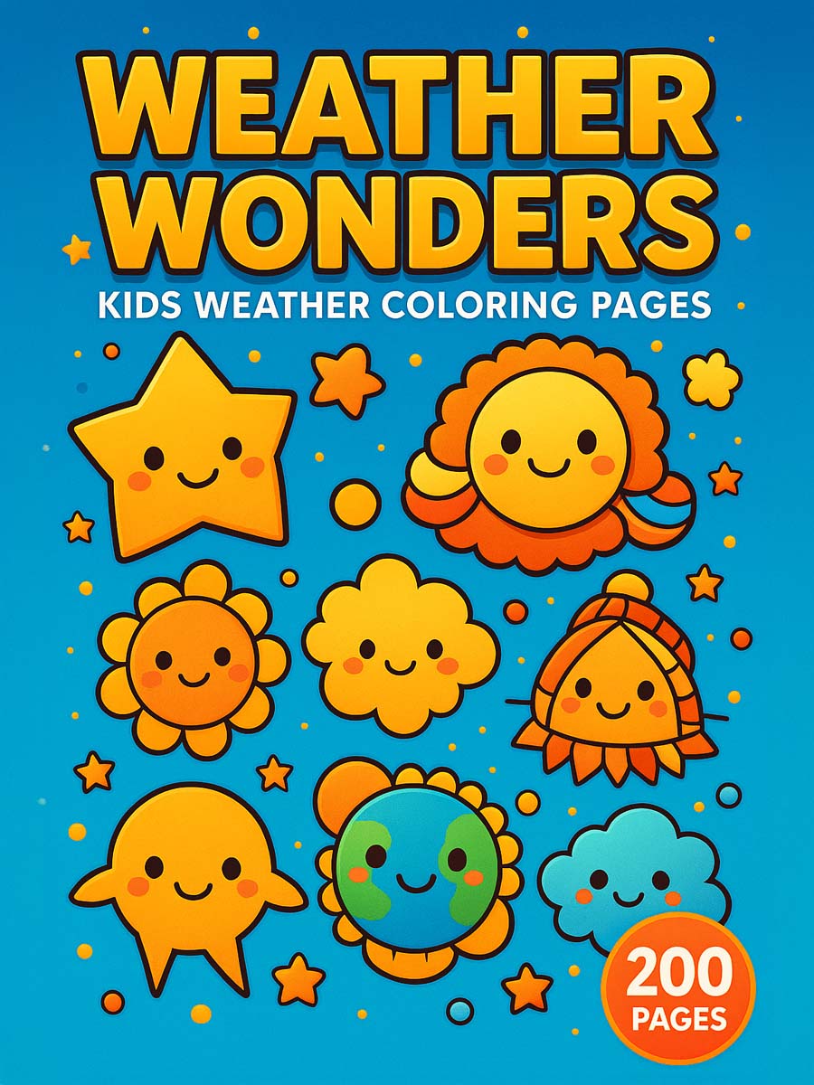 Weather Wonders – 200 Weather & Season-Themed Coloring Pages | Coloring ...